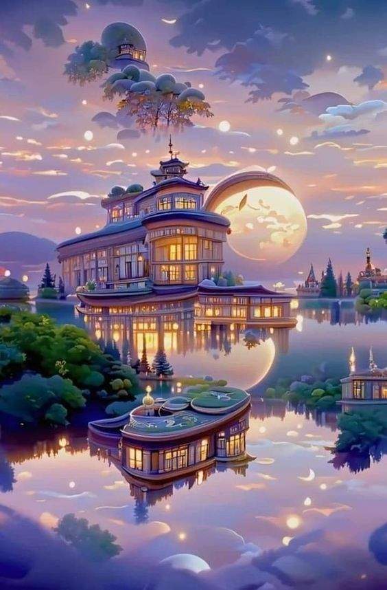 Jigsaw Puzzle | Palace on the water | 70 pieces | Jigidi