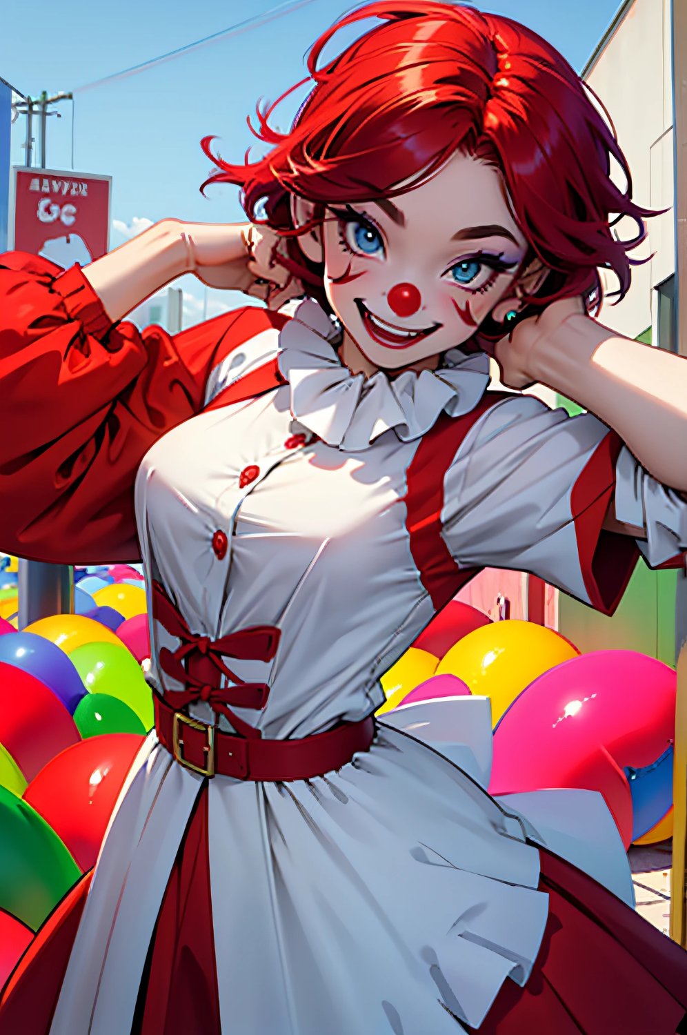 Solve Anime Clown Girl jigsaw puzzle online with 150 pieces