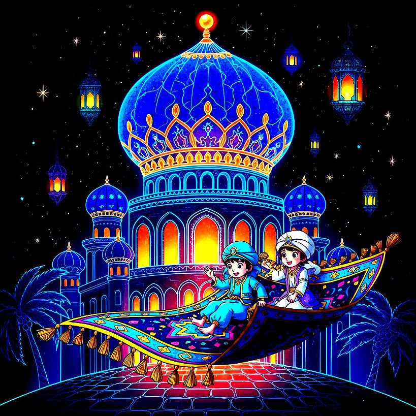 Solve Magic Carpet Ride jigsaw puzzle online with 81 pieces
