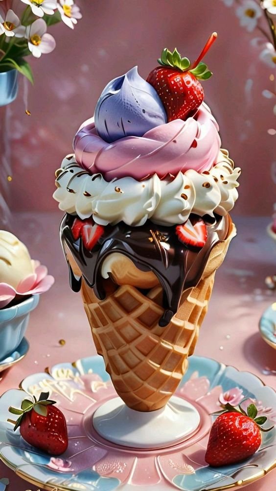 Solve Lecker Eis jigsaw puzzle online with 144 pieces