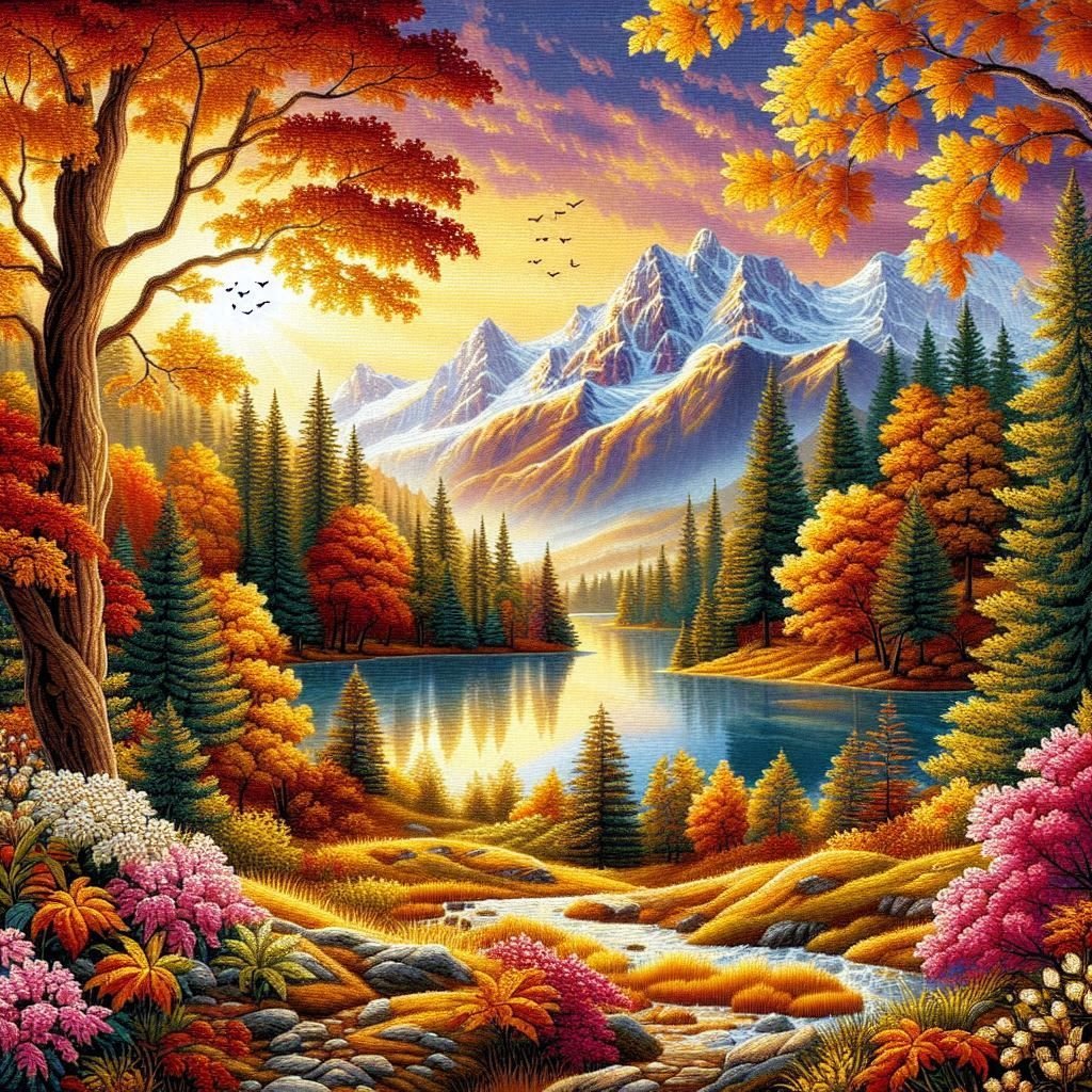 Jigsaw Puzzle | 81 pieces | PUZZLE - Beautiful Fall Valley Scene | Jigidi