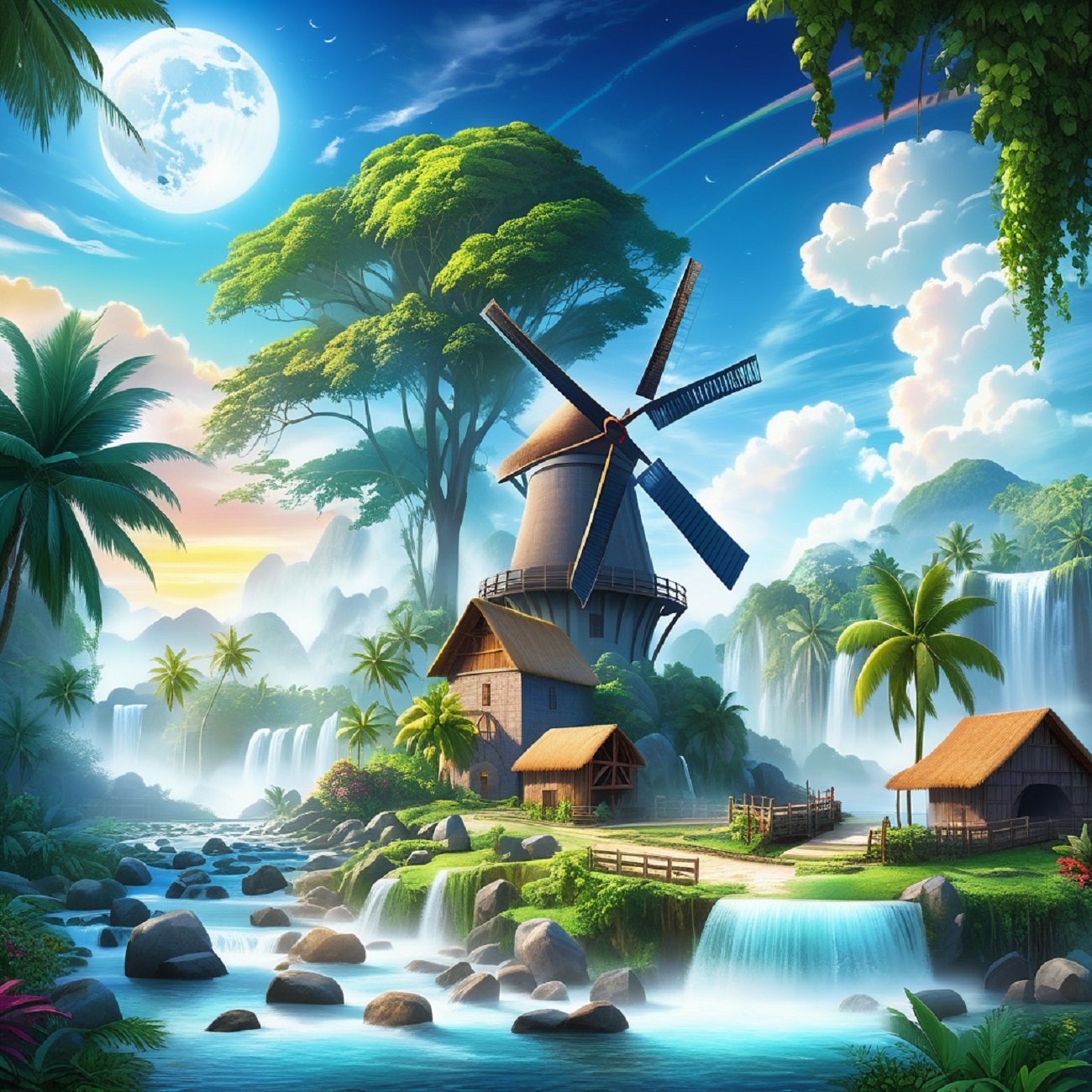 Solve Windmill jigsaw puzzle online with 81 pieces