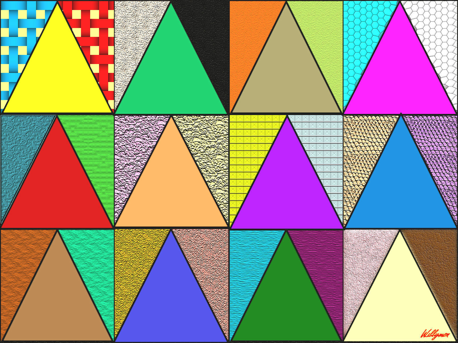 Jigsaw Puzzle | 252 pieces | textured triangles- 252 | Jigidi