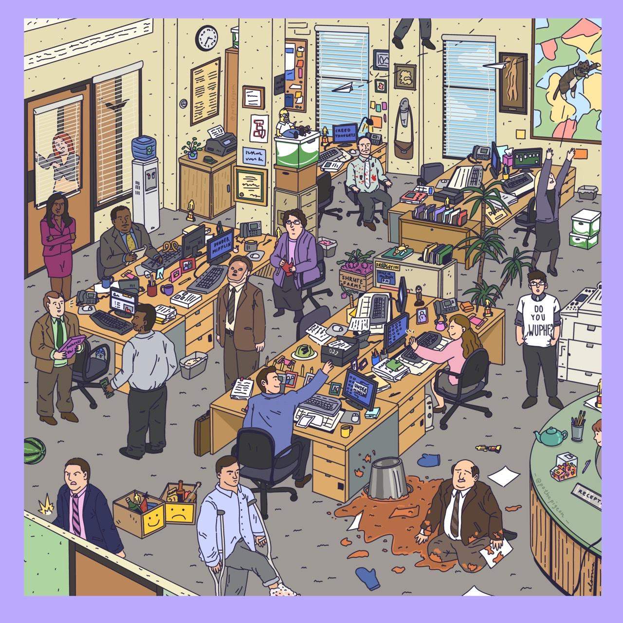 Solve The Office Wimmelbilder jigsaw puzzle online with 483 pieces