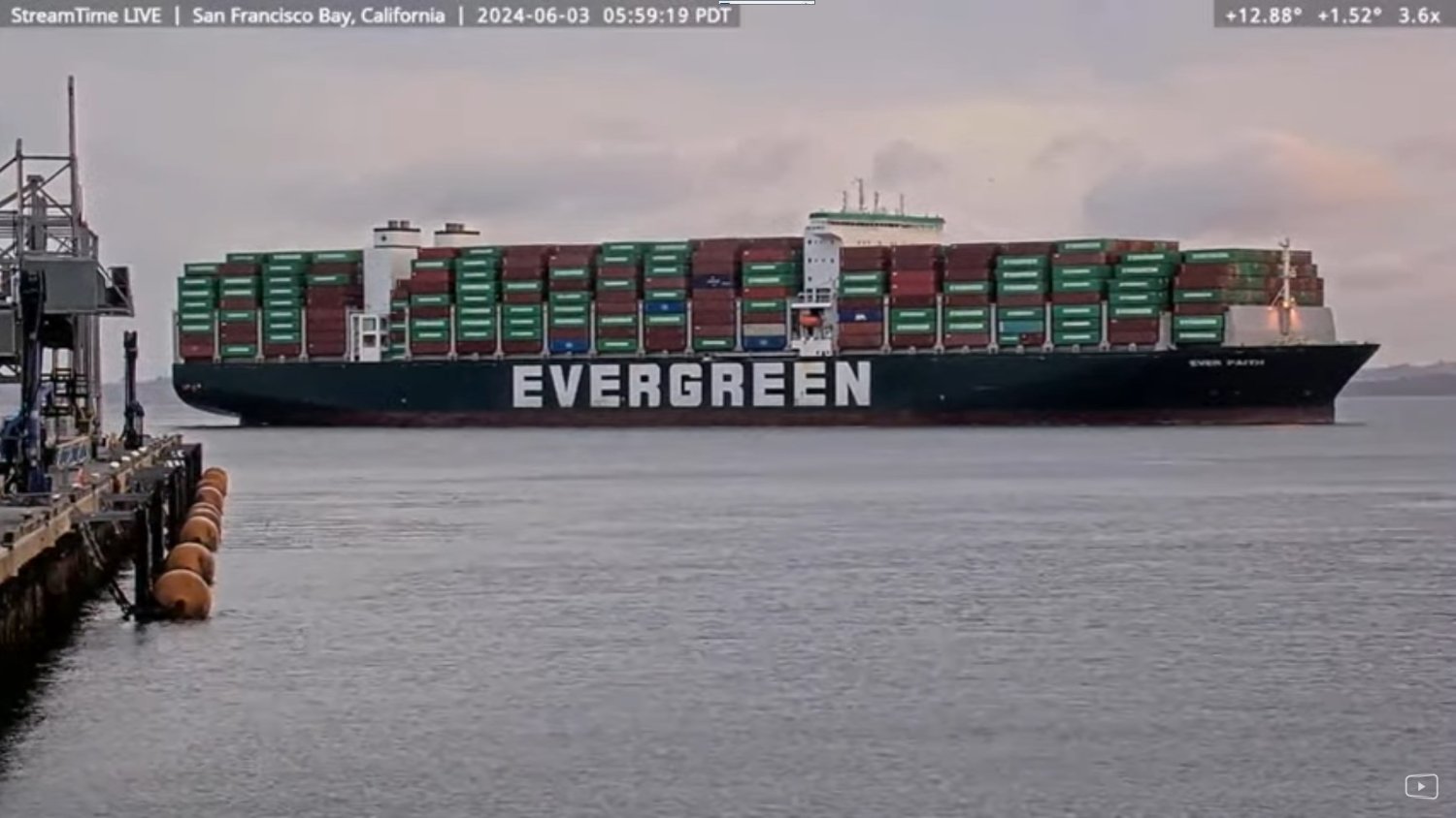Solve EVERGREEN Ever Faith - Ocean-Going Container Ship - San Francisco ...