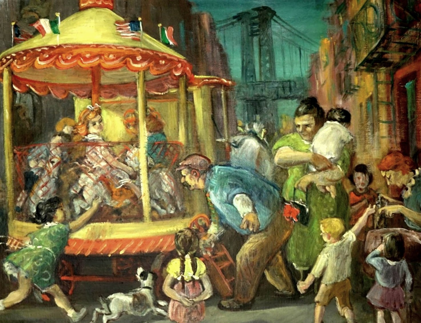 Solve Cecil Crosby Bell, Traveling Carousel jigsaw puzzle online with ...