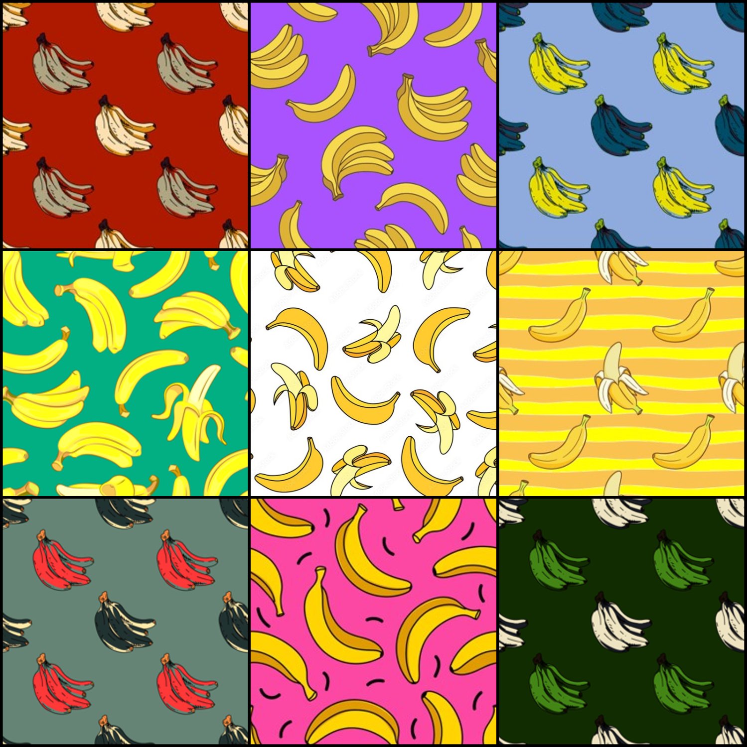 Solve Banana patterns 1 jigsaw puzzle online with 225 pieces