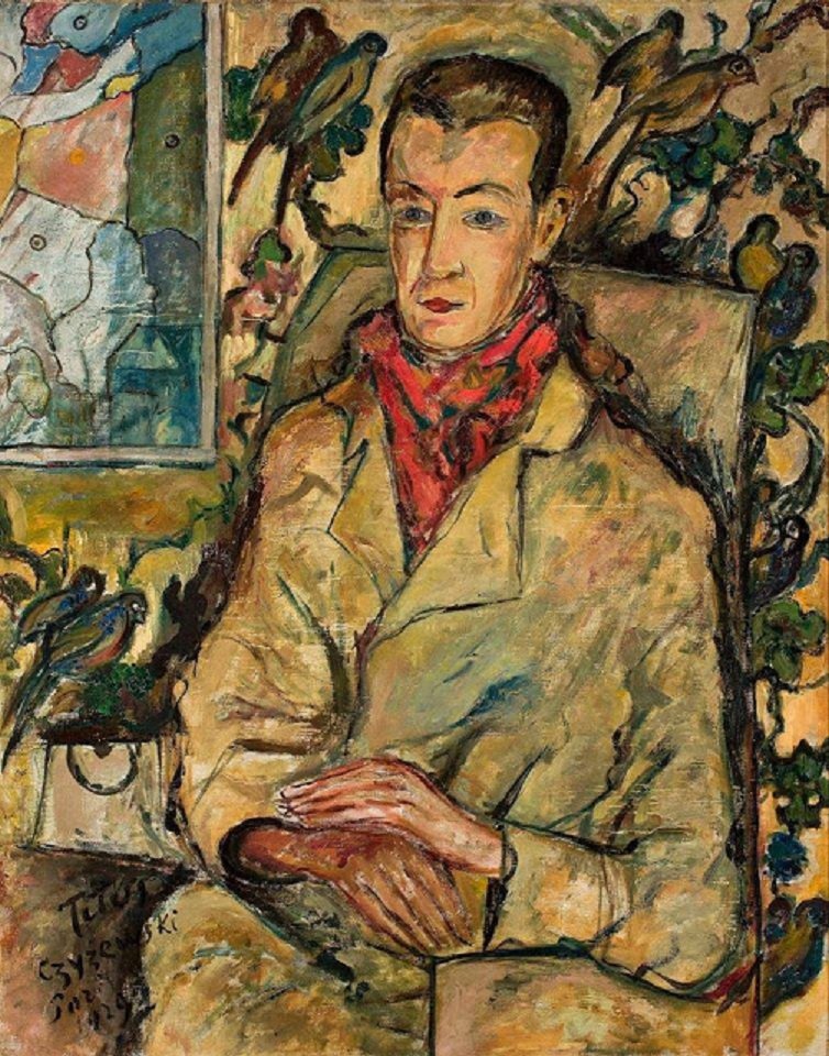 Solve Tytus Czyżewski (Polish, 1880-1945) Self-portrait with Birds,1929 ...