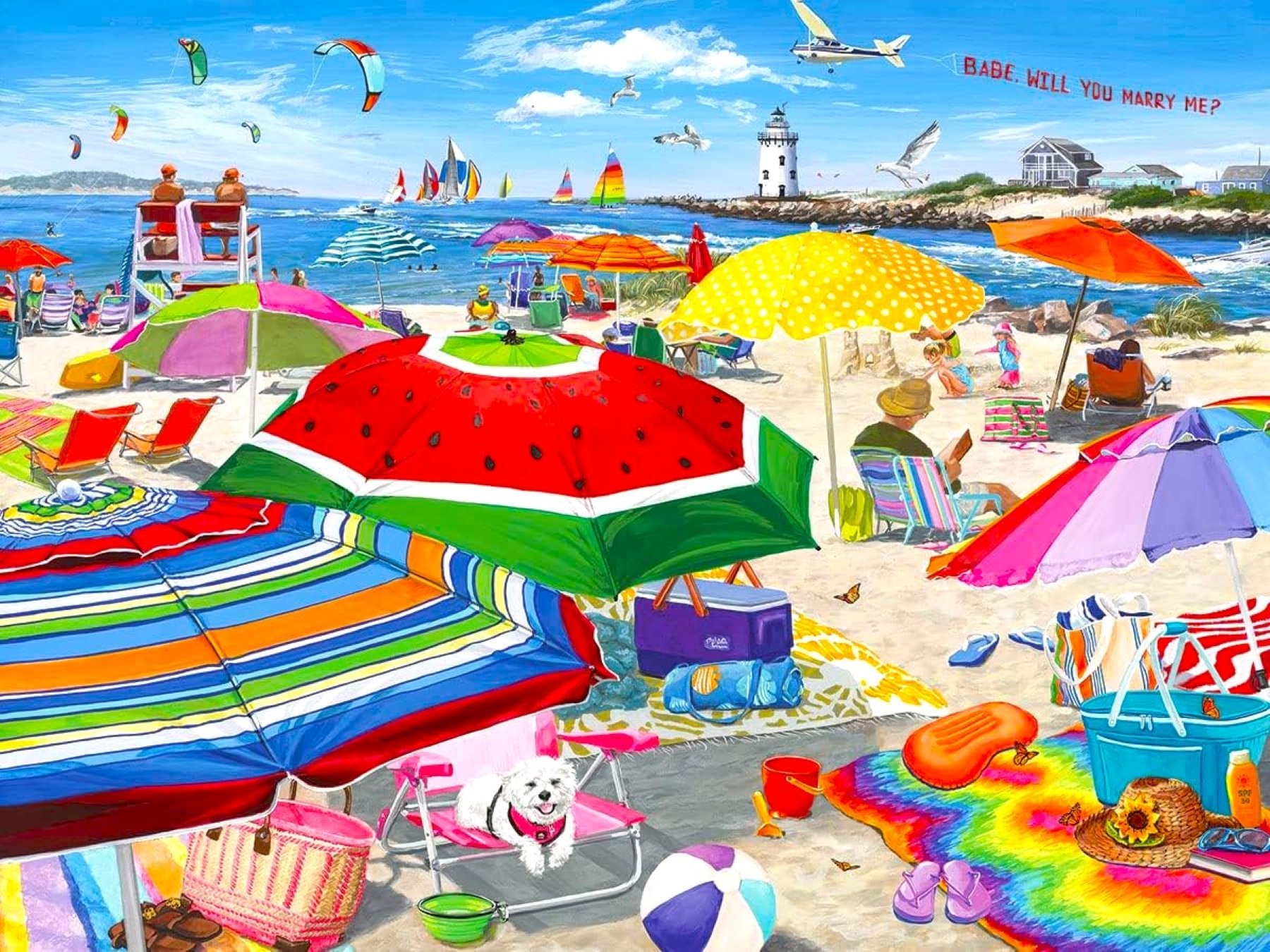 Solve Beach Umbrellas jigsaw puzzle online with 594 pieces