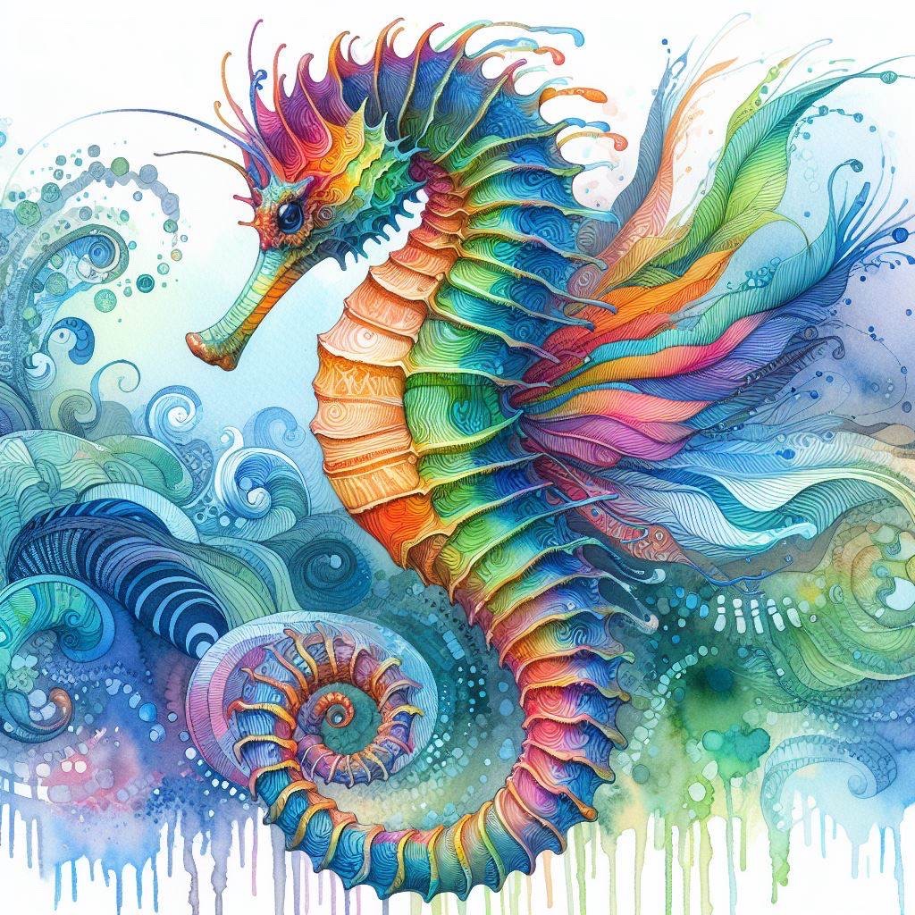 Solve Fantasy Seahorse jigsaw puzzle online with 81 pieces