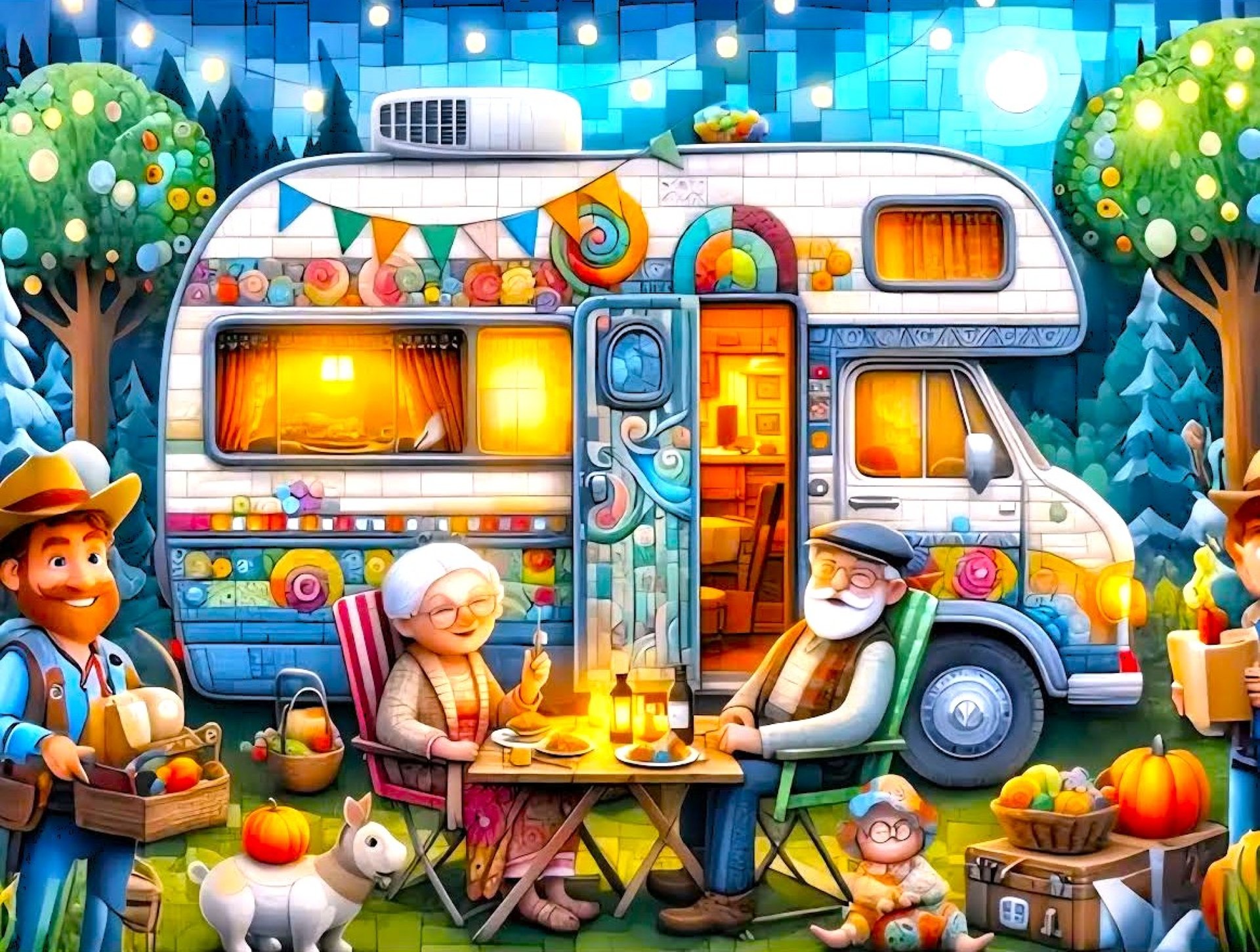 Jigsaw Puzzle | 88 pieces | A Day of Camping and Relaxing | Jigidi