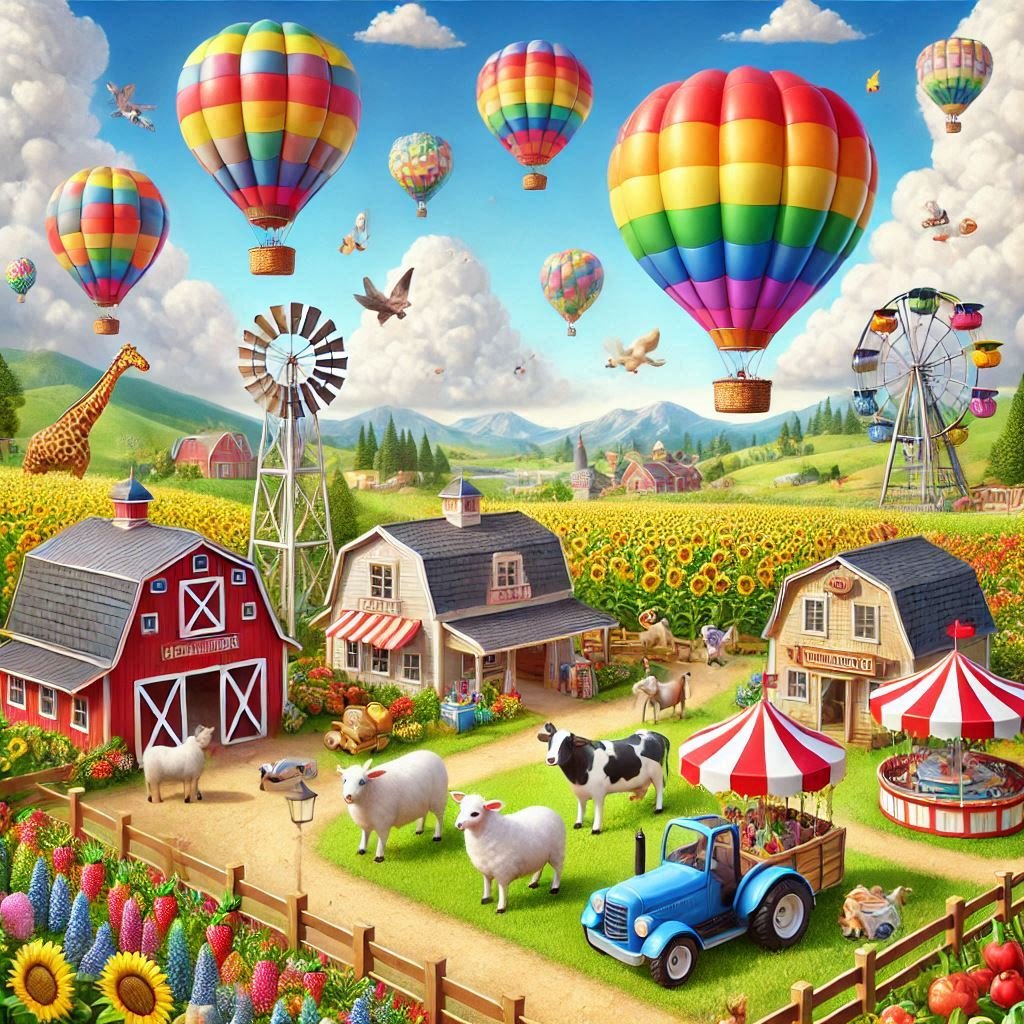 Solve County Fair jigsaw puzzle online with 49 pieces