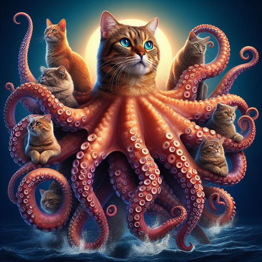 Solve Octo-puss jigsaw puzzle online with 81 pieces