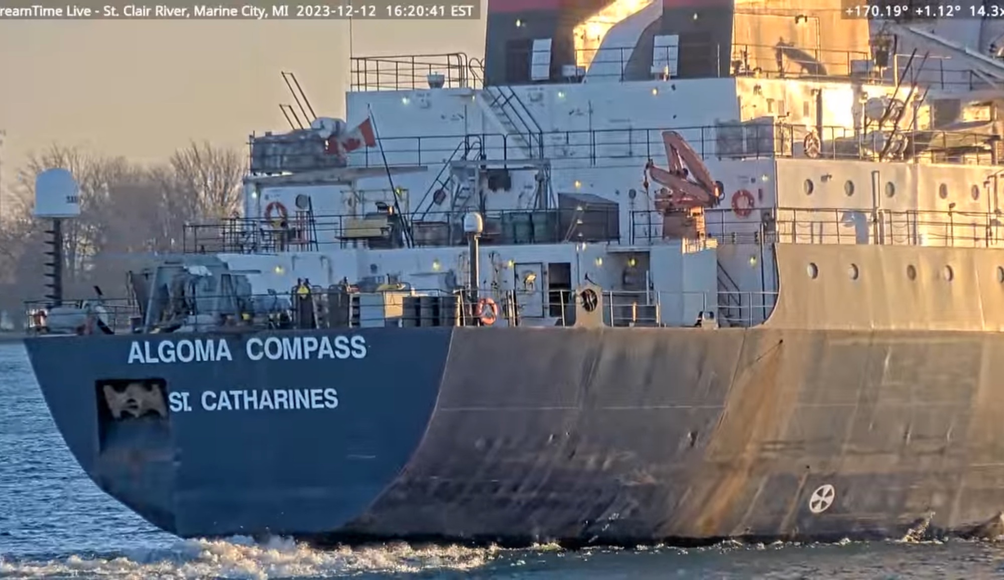 Solve Algoma Compass, Marine City, December 12, 2023 jigsaw puzzle online with 60 pieces