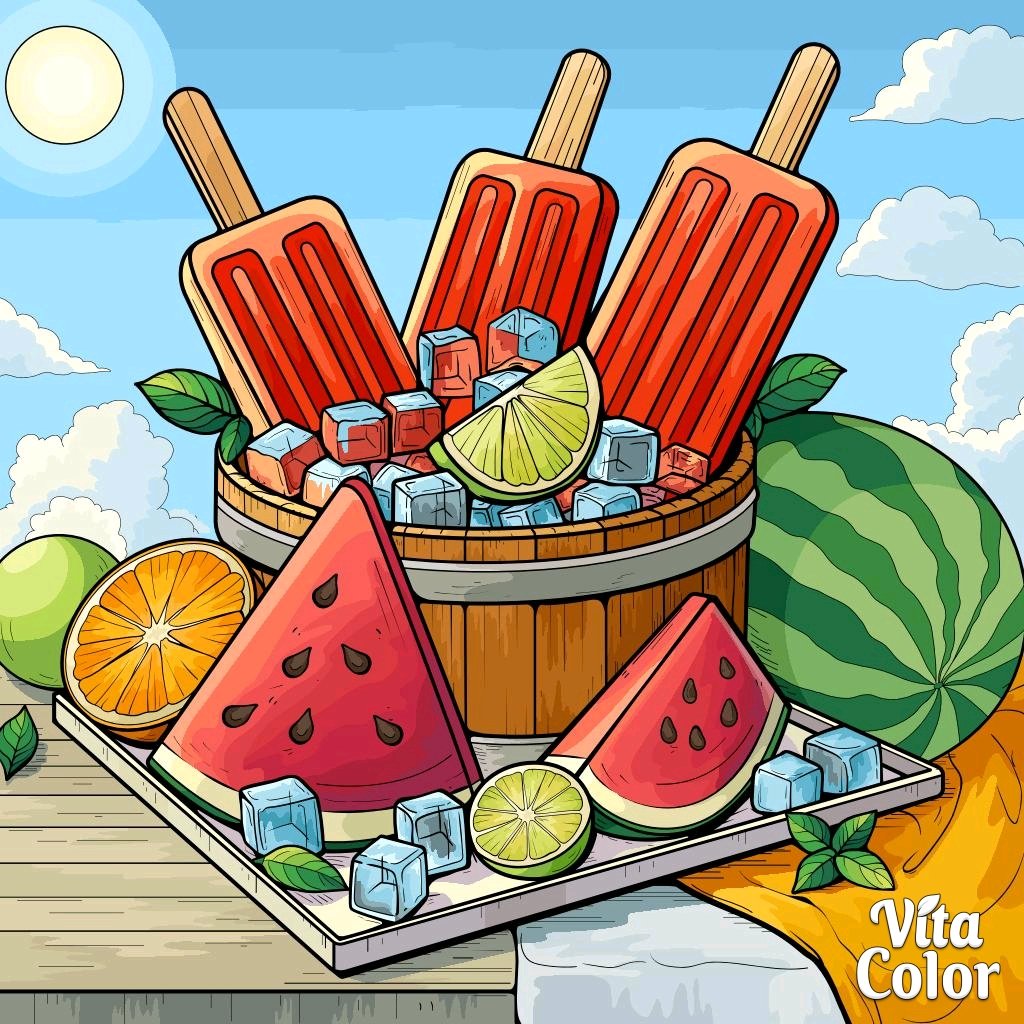 Solve It's a melon and "popsicle" day . . . . . jigsaw puzzle online ...