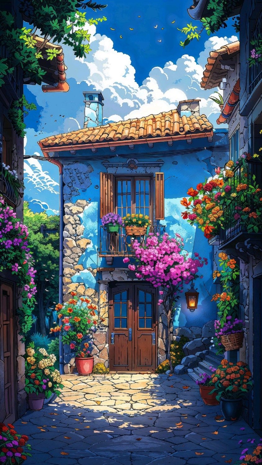 Solve Mavi Ev jigsaw puzzle online with 153 pieces