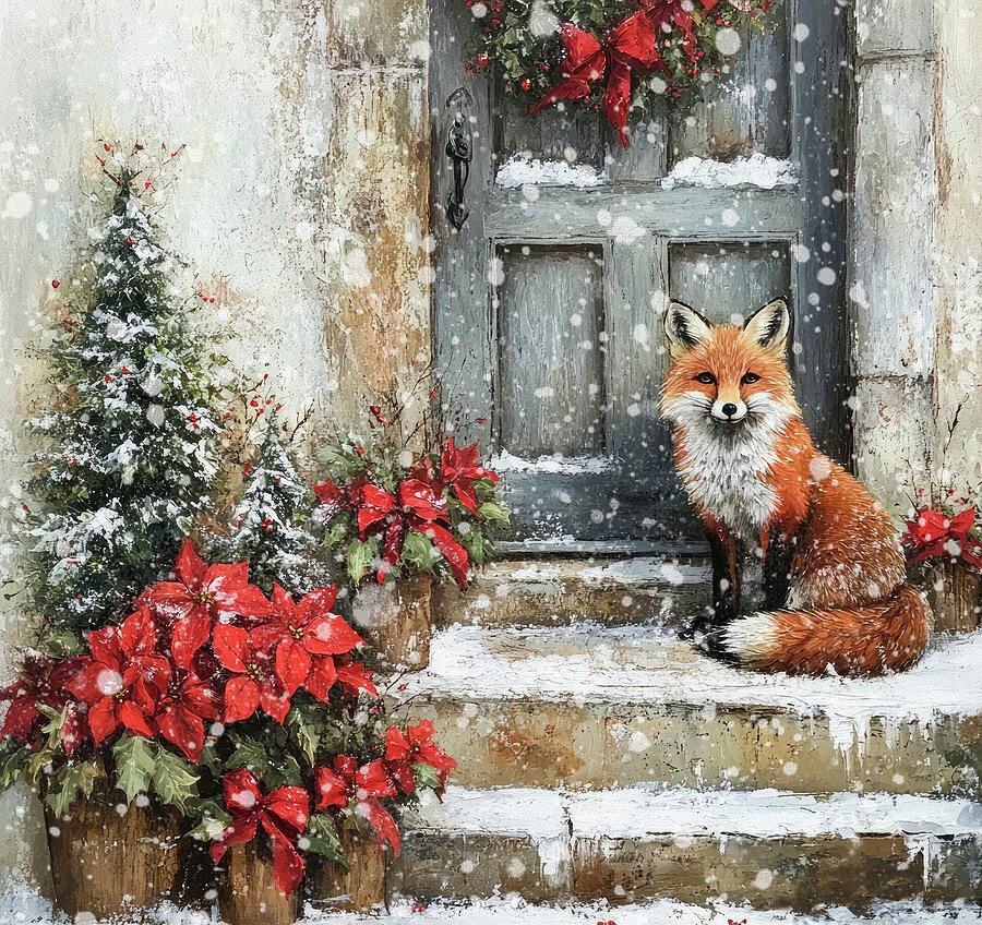 Solve The Friendly Winter Fox jigsaw puzzle online with 156 pieces