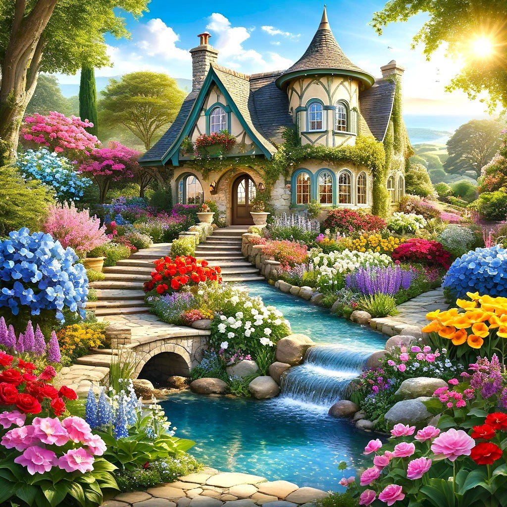 Solve The Well-Planted Manor House on the Knoll.... jigsaw puzzle ...