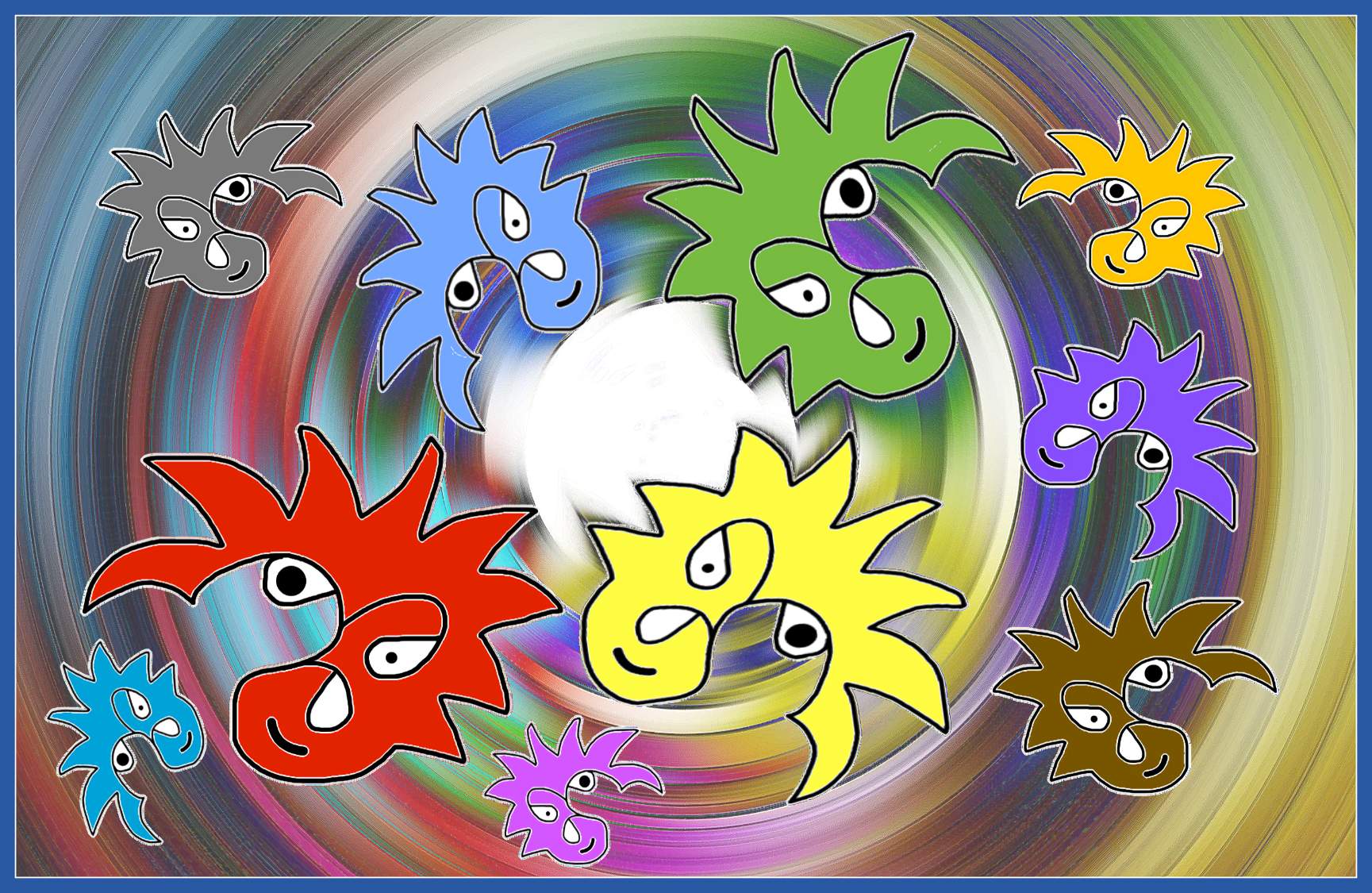 Solve lost masks jigsaw puzzle online with 126 pieces