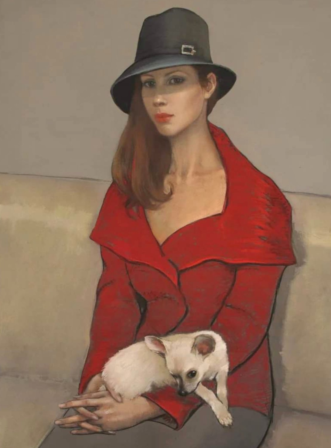 Solve Eleanor with Charlie jigsaw puzzle online with 70 pieces