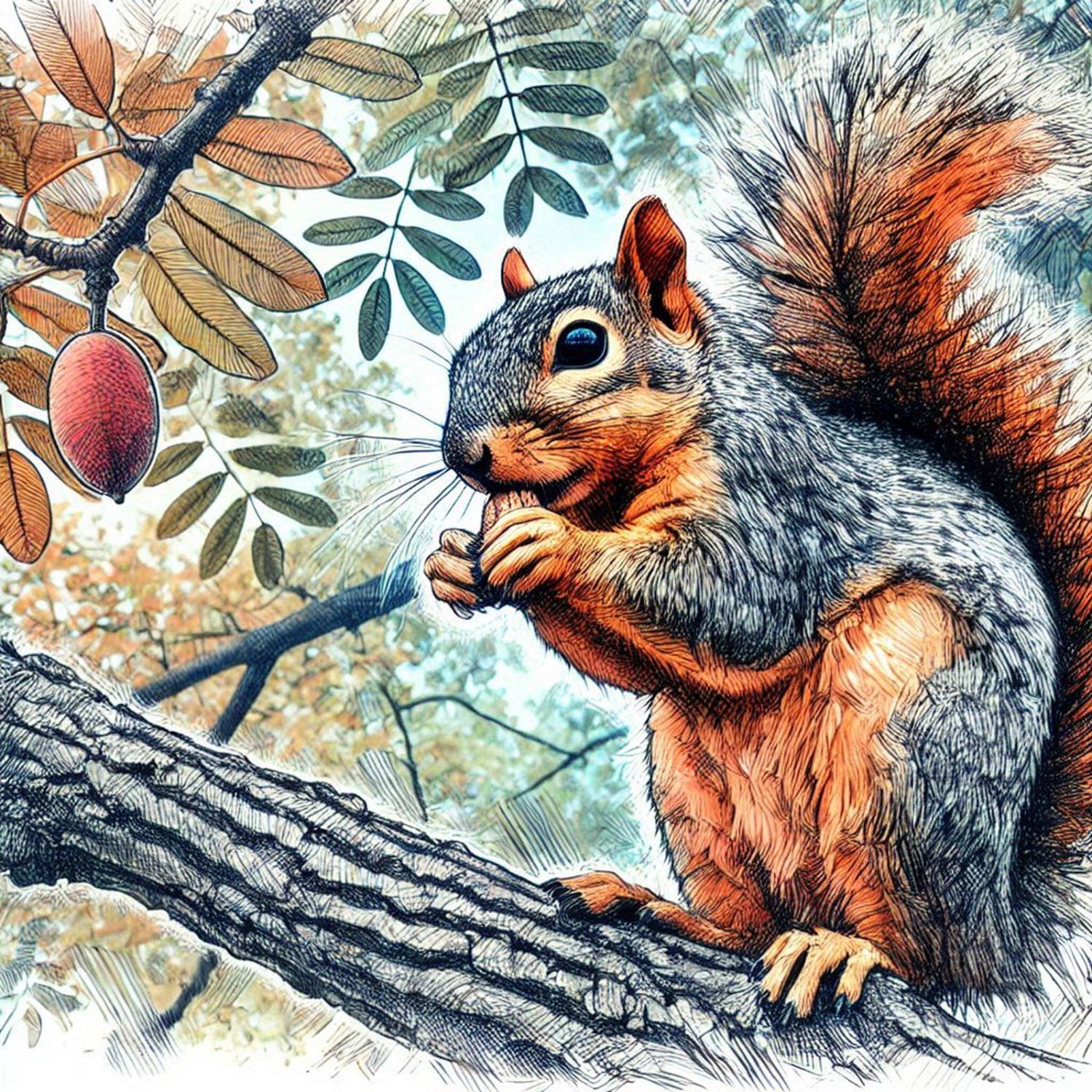 Solve Look! Squirrel! (resizable 9 to 600 pieces) jigsaw puzzle online ...
