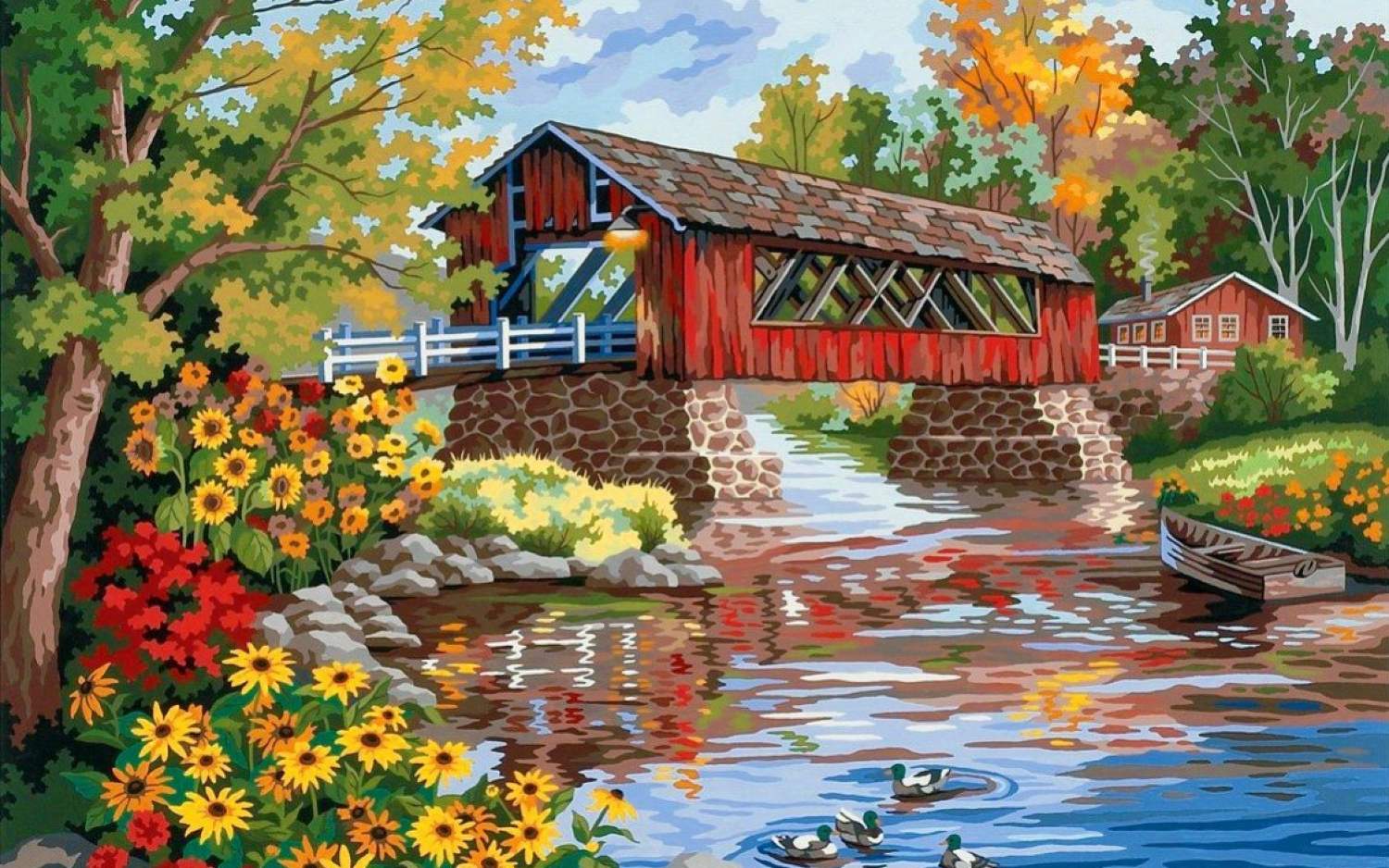 Solve PUZZLE - Country Thoroughfare jigsaw puzzle online with 77 pieces