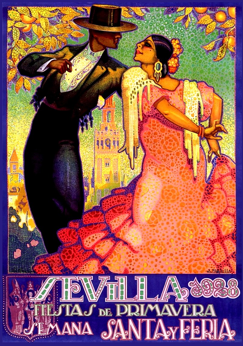 Solve Sevilla, Fiesta de Primavera, 1928, poster by Juan Dapena ...