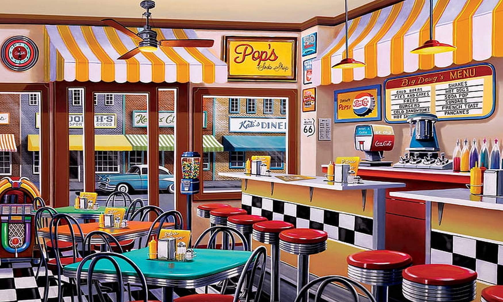 Solve diner jigsaw puzzle online with 112 pieces