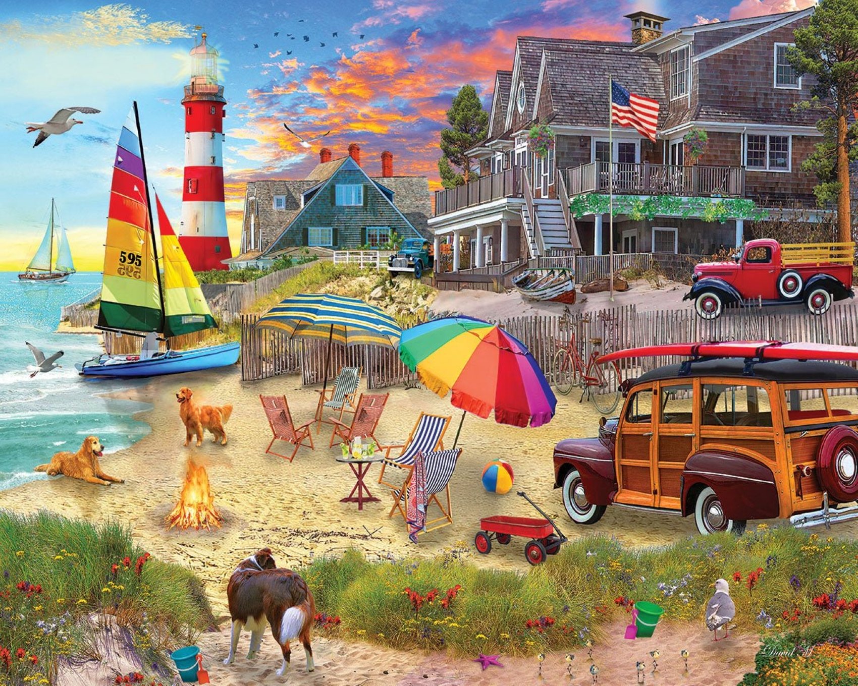 Solve Summer Holiday jigsaw puzzle online with 99 pieces