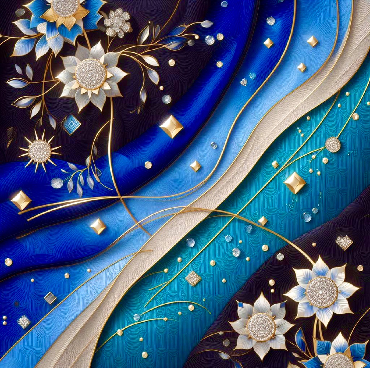 Solve Pale Blue Rich Blue jigsaw puzzle online with 49 pieces