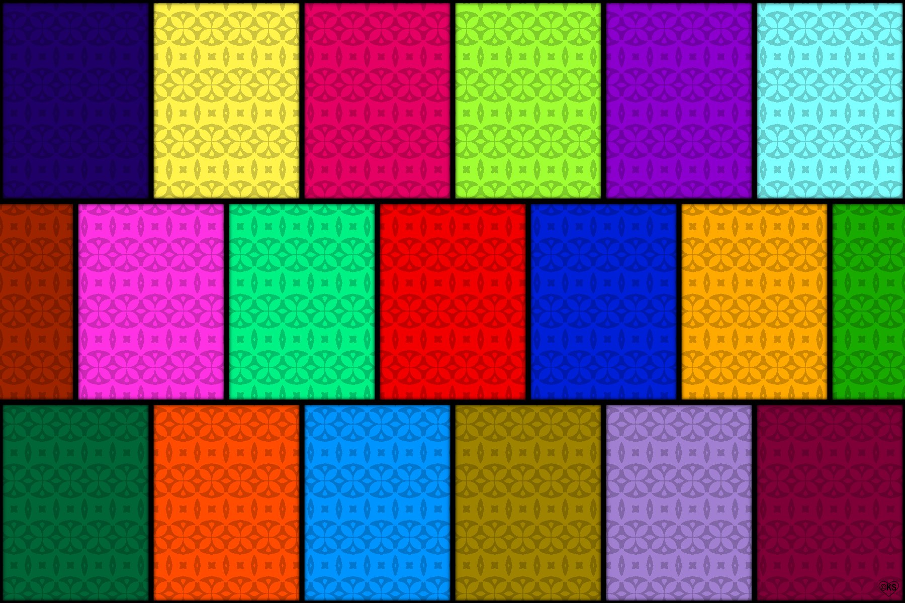 Solve Patterned Tiles!! ~ M jigsaw puzzle online with 96 pieces