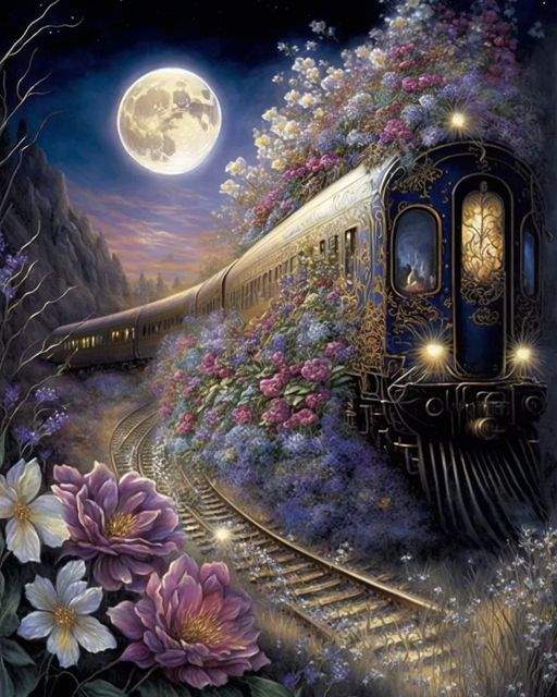 Solve Night Train to Heaven jigsaw puzzle online with 80 pieces