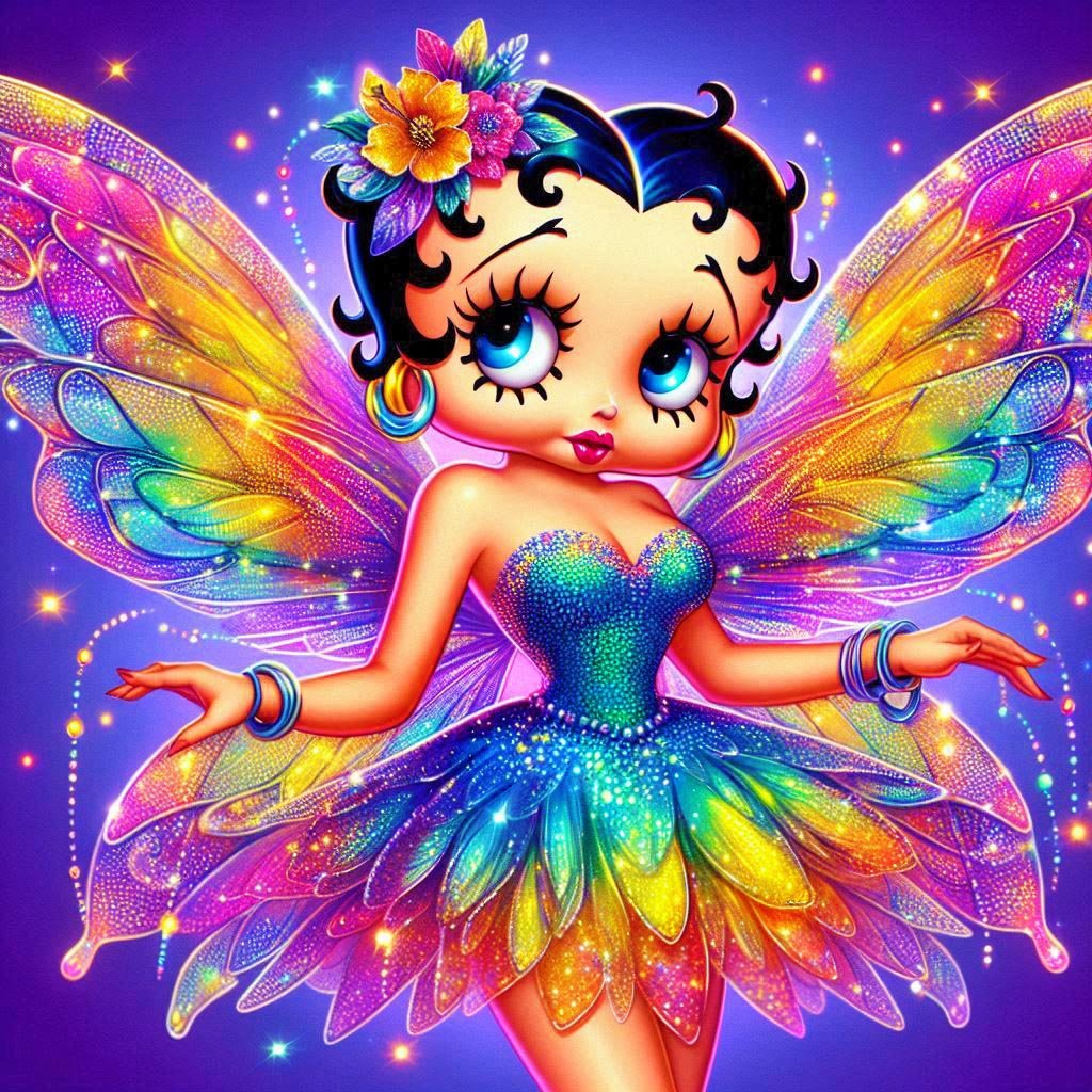 Solve Fairy Betty Boop jigsaw puzzle online with 81 pieces