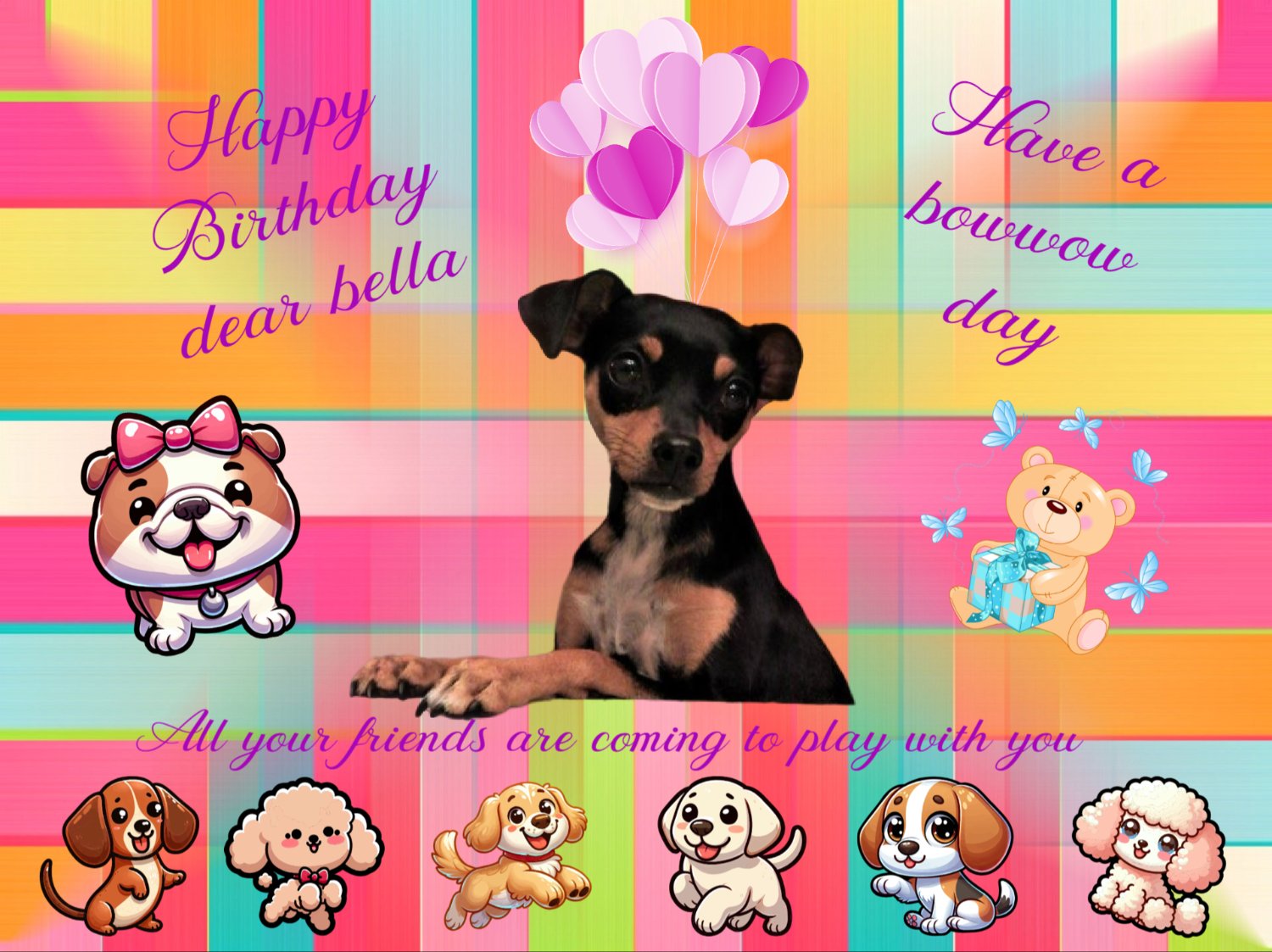 Solve Happy Birthday dear Bella (Sharon72's dog) jigsaw puzzle online ...