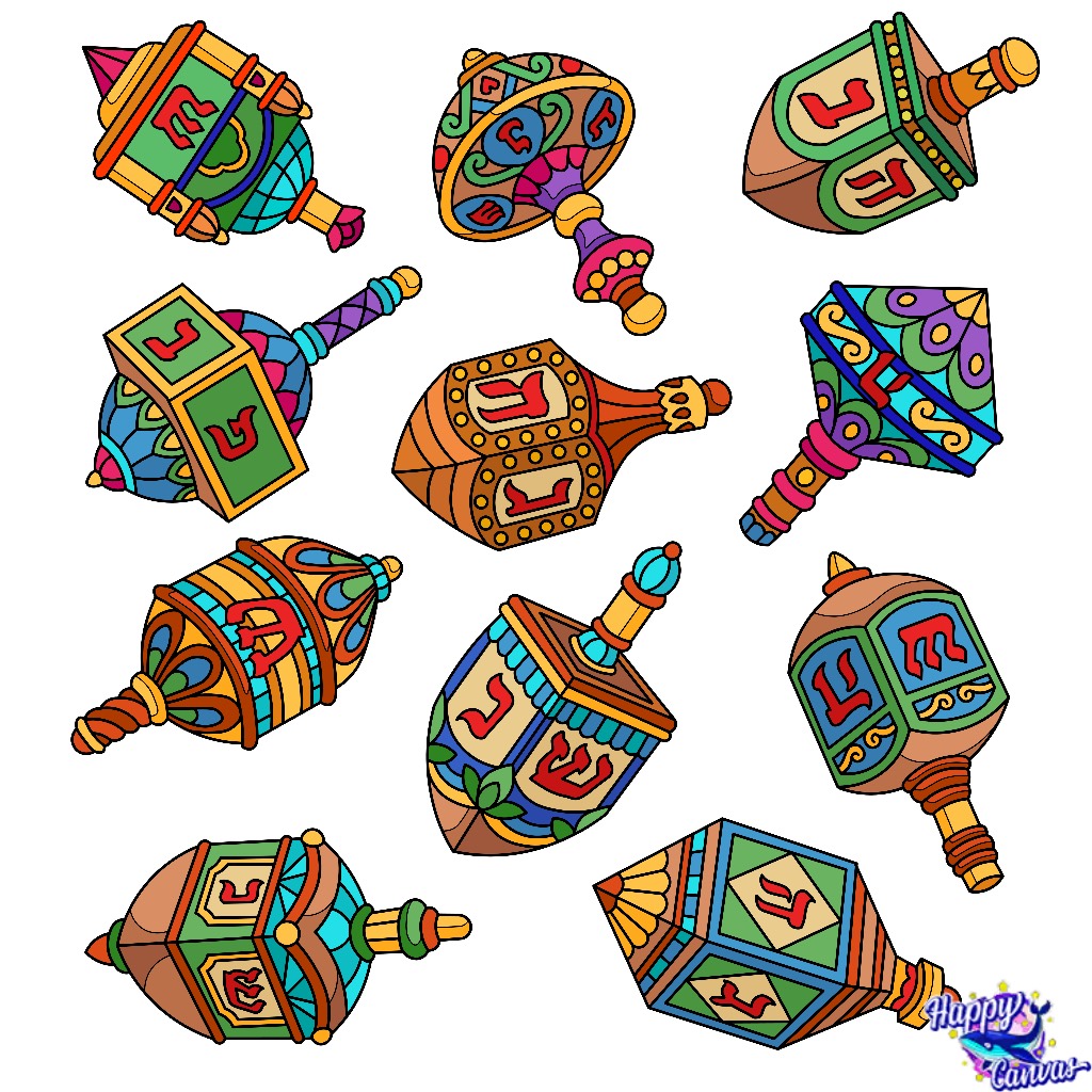 Solve Spin the Dreidel! jigsaw puzzle online with 144 pieces