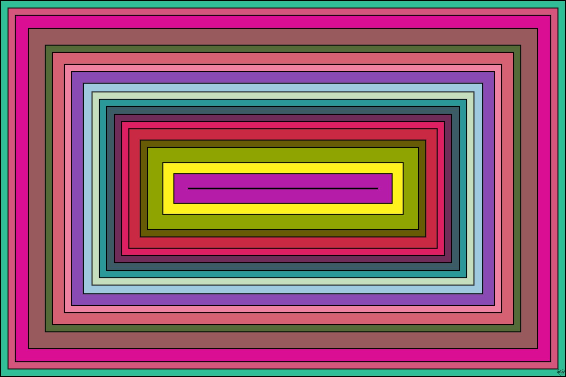 Solve Concentric Rectangles!! ~ M jigsaw puzzle online with 96 pieces