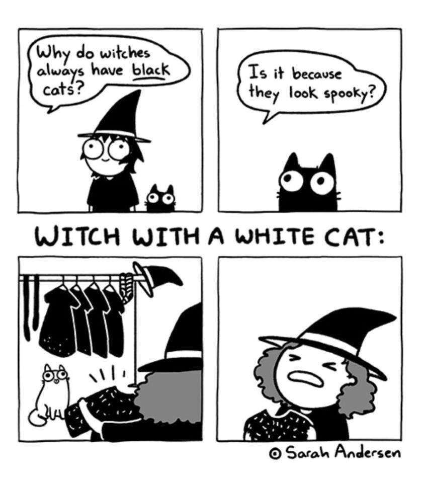 Solve Black Cats and Witches jigsaw puzzle online with 42 pieces