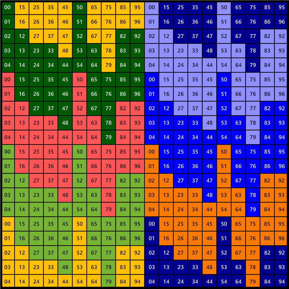 Solve Number 1054 tessellation 400 jigsaw puzzle online with 400 pieces