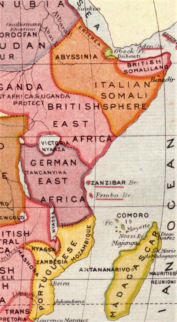 Solve A tale of World War I and East Africa. This map - 1908. jigsaw ...