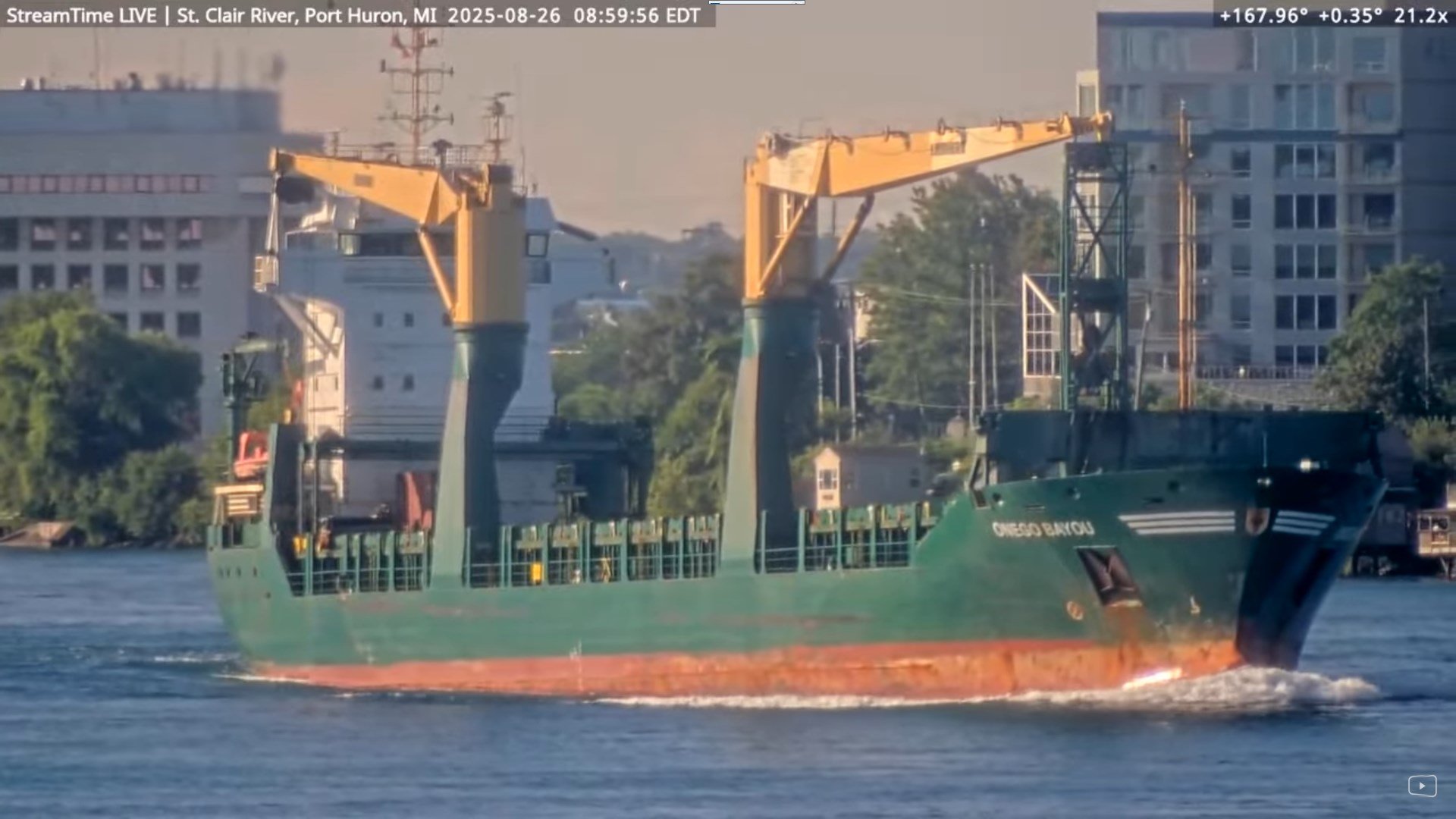 Solve Onego Bayou - Ocean-Going Freighter - Port Huron, MI (2025-08-26 ...