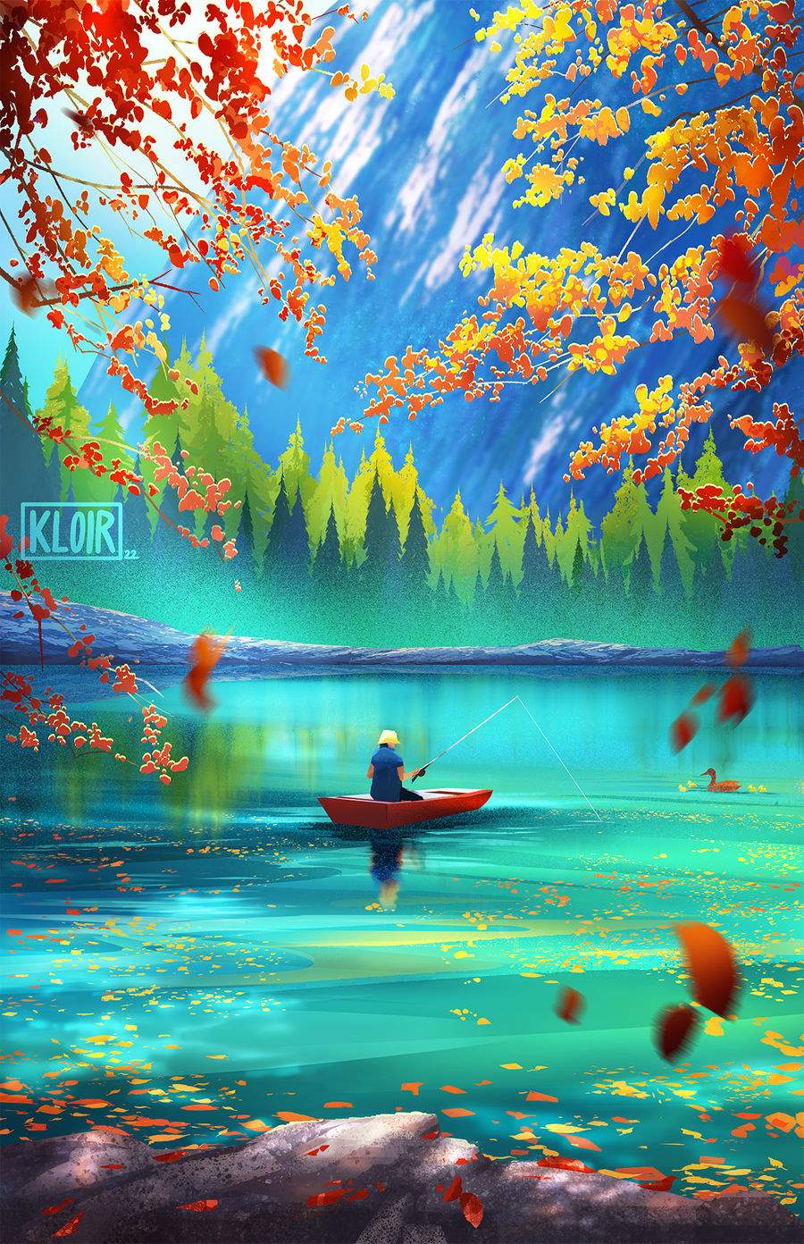 Solve Autumn Boat jigsaw puzzle online with 150 pieces
