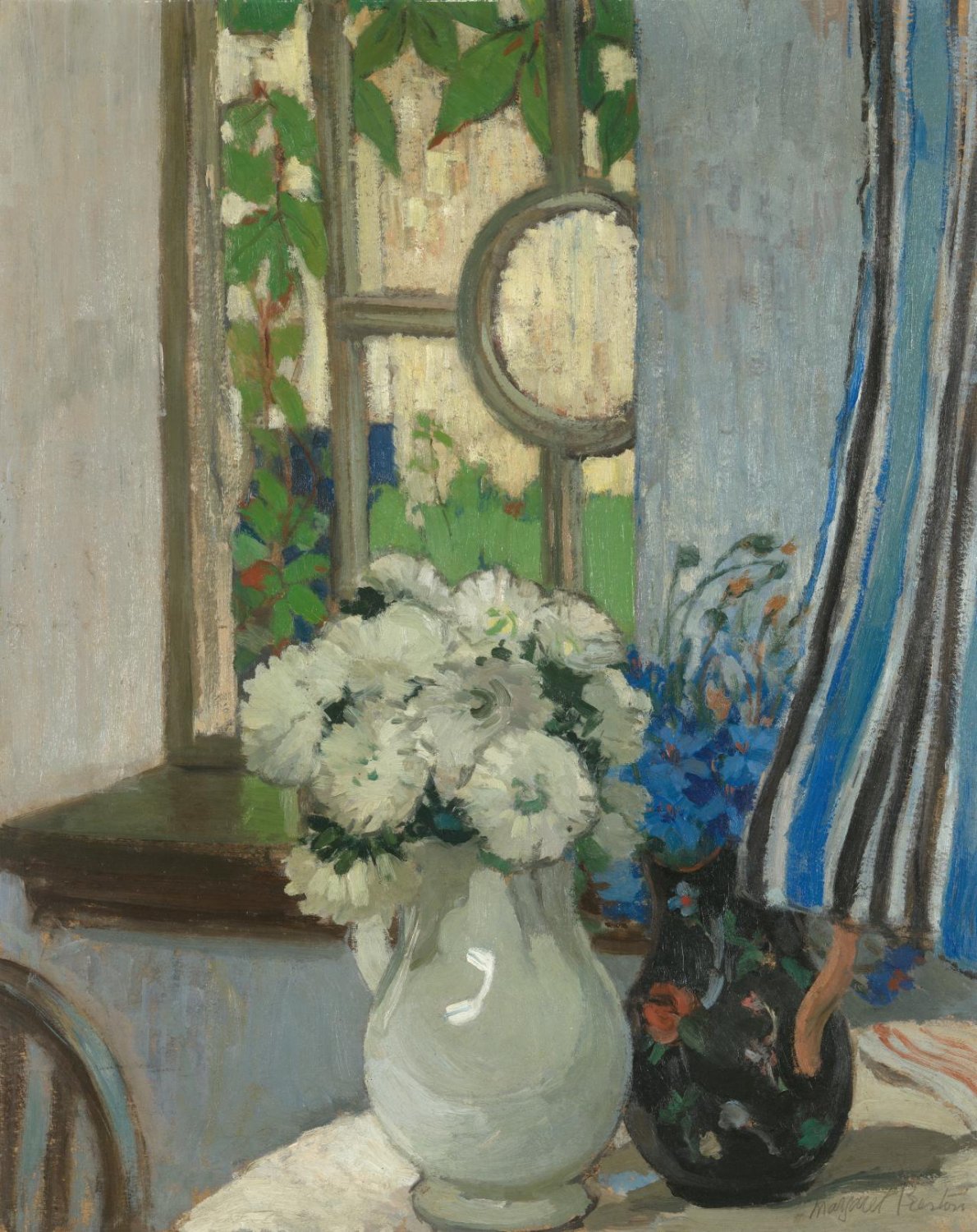 Solve Margaret Preston - Still-life jugs of flowers - "The Window ...