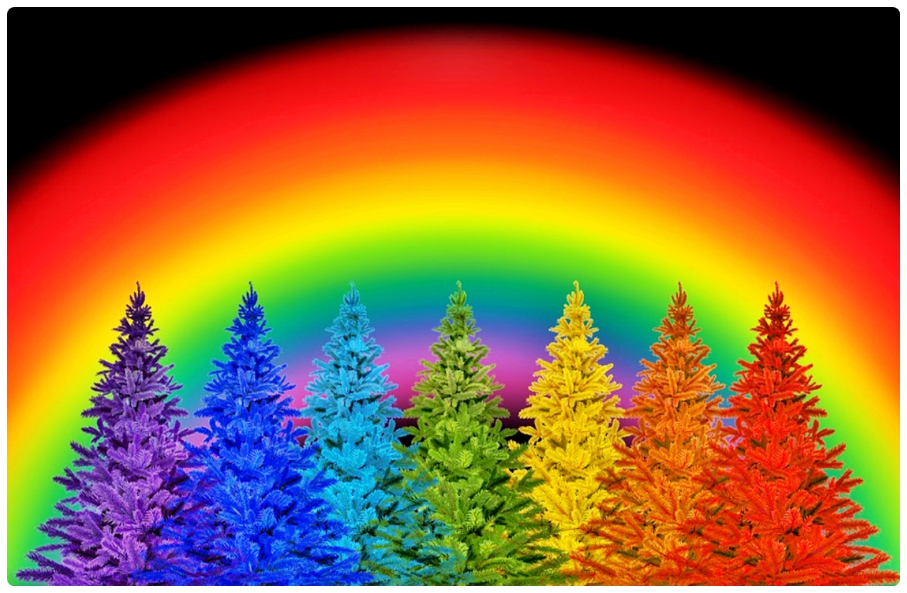 Solve Rainbow Fir Trees jigsaw puzzle online with 294 pieces
