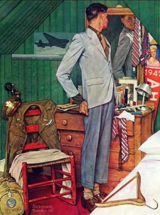Solve Norman Rockwell jigsaw puzzle online with 35 pieces