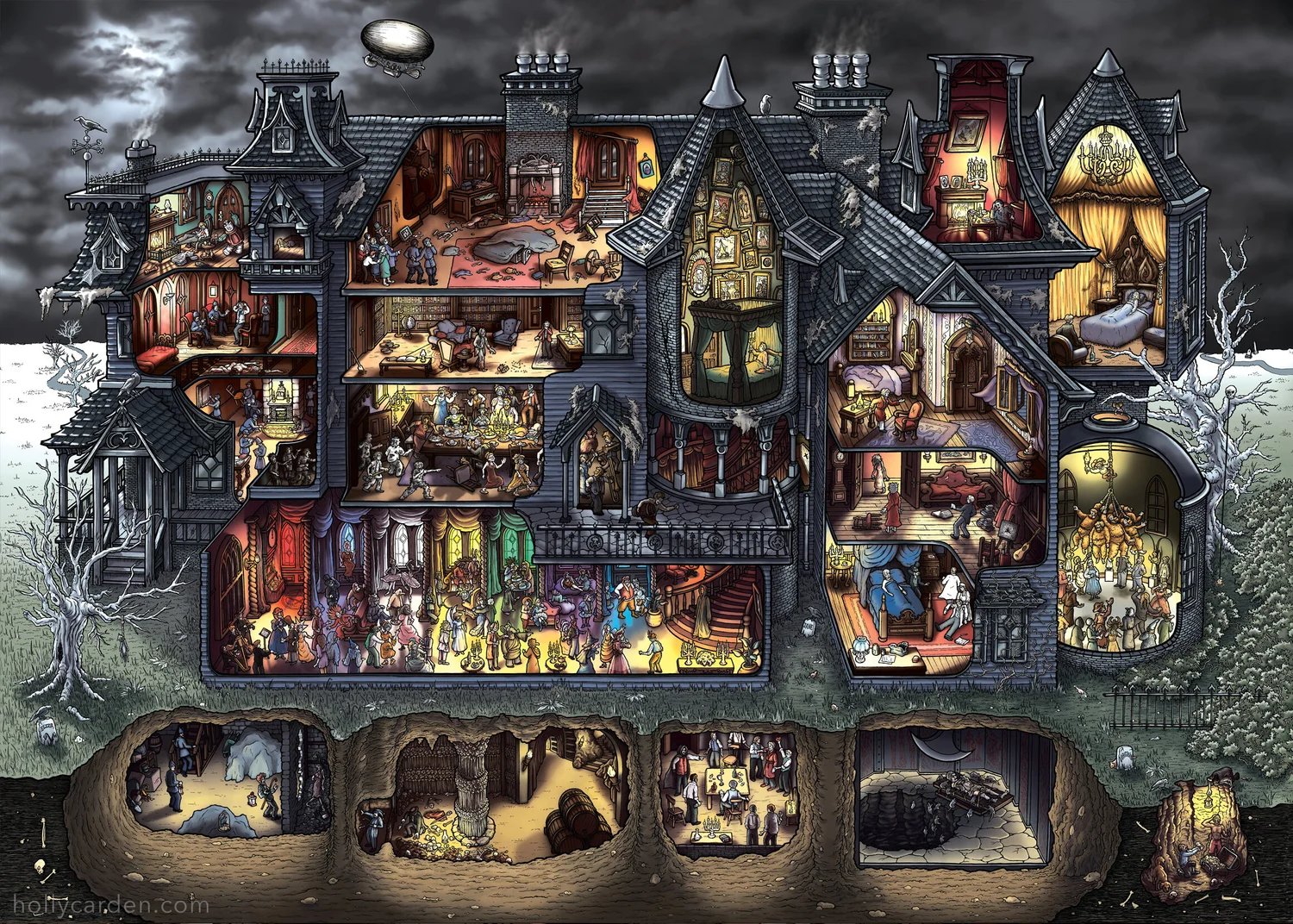 Solve POE MACABRE jigsaw puzzle online with 252 pieces