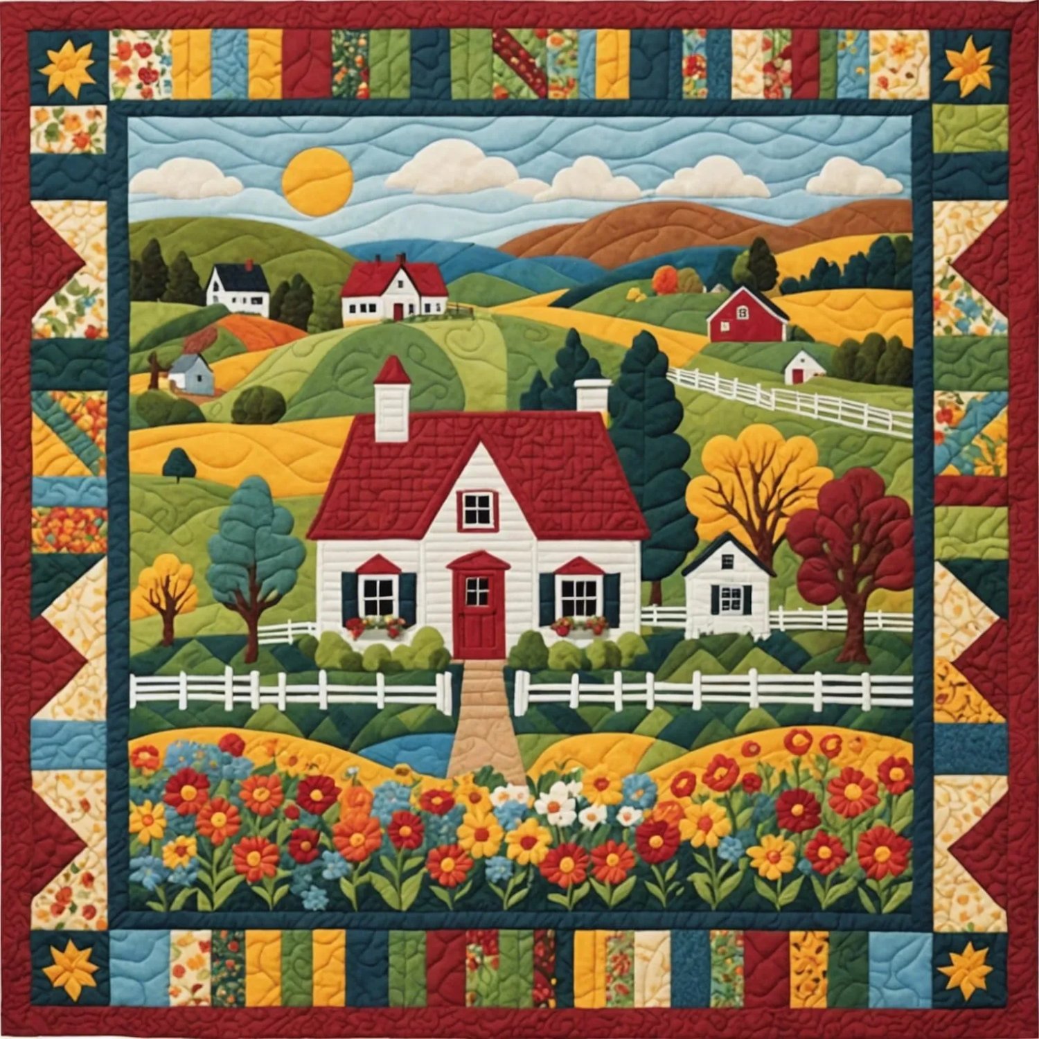 Solve Çiçekli Ev jigsaw puzzle online with 100 pieces