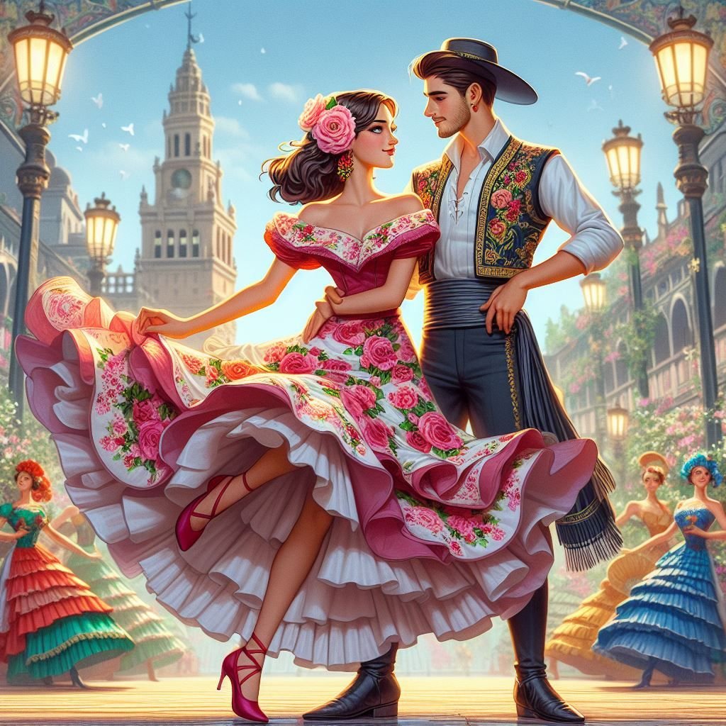 Solve Spanish Dancers jigsaw puzzle online with 121 pieces
