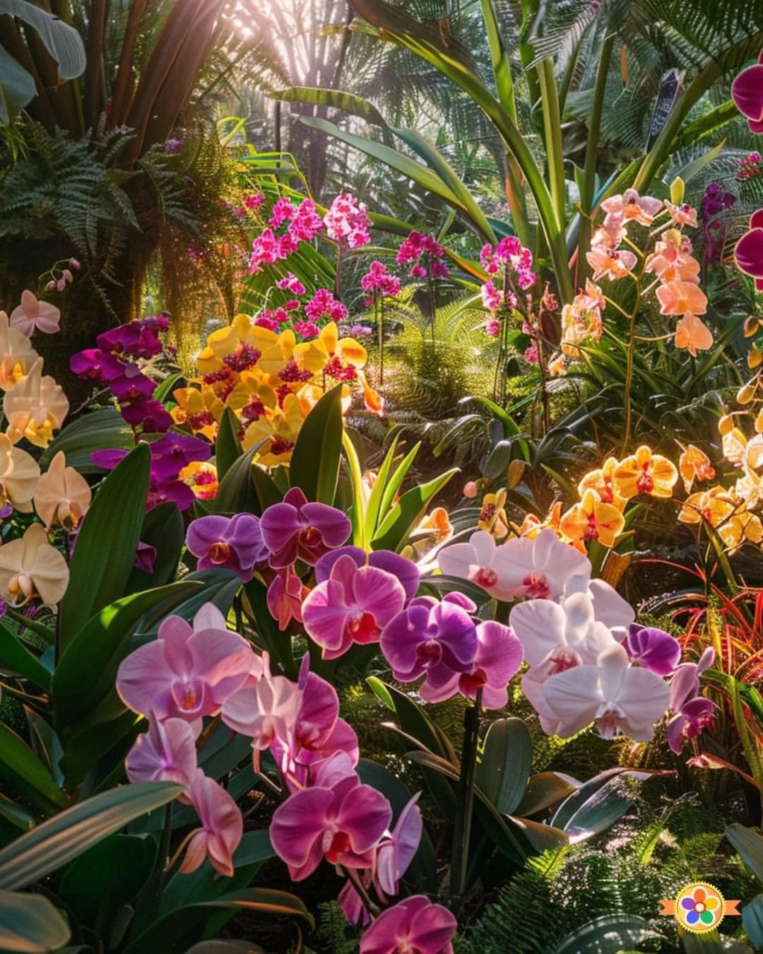 Solve Brightly Colored Tropical Orchids jigsaw puzzle online with 80 pieces