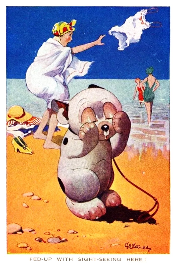 Solve Fed up with the sight-seeing here, ca 1925, by George Ernest ...