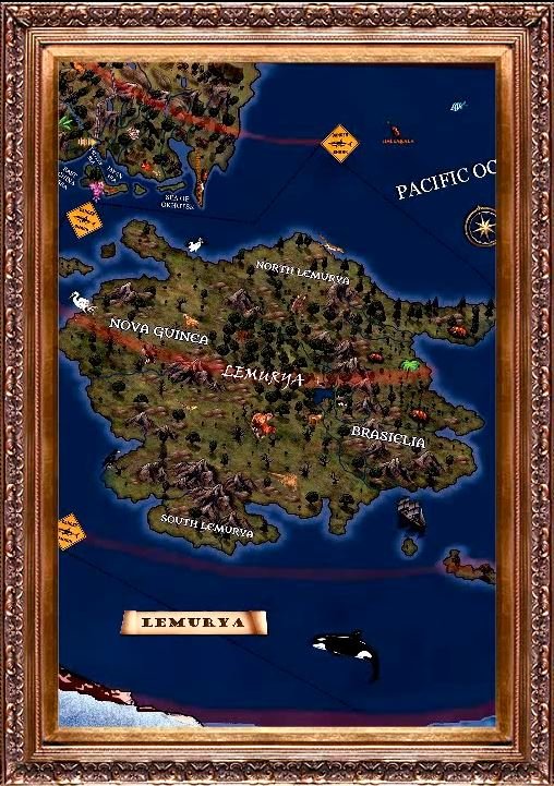 Solve Map Lemurya jigsaw puzzle online with 35 pieces